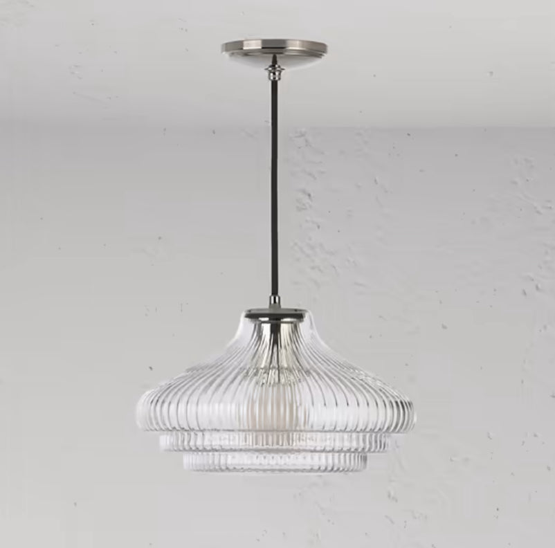 Brookfield Pendant Light Fluted Glass (different sizes and finishes av ...