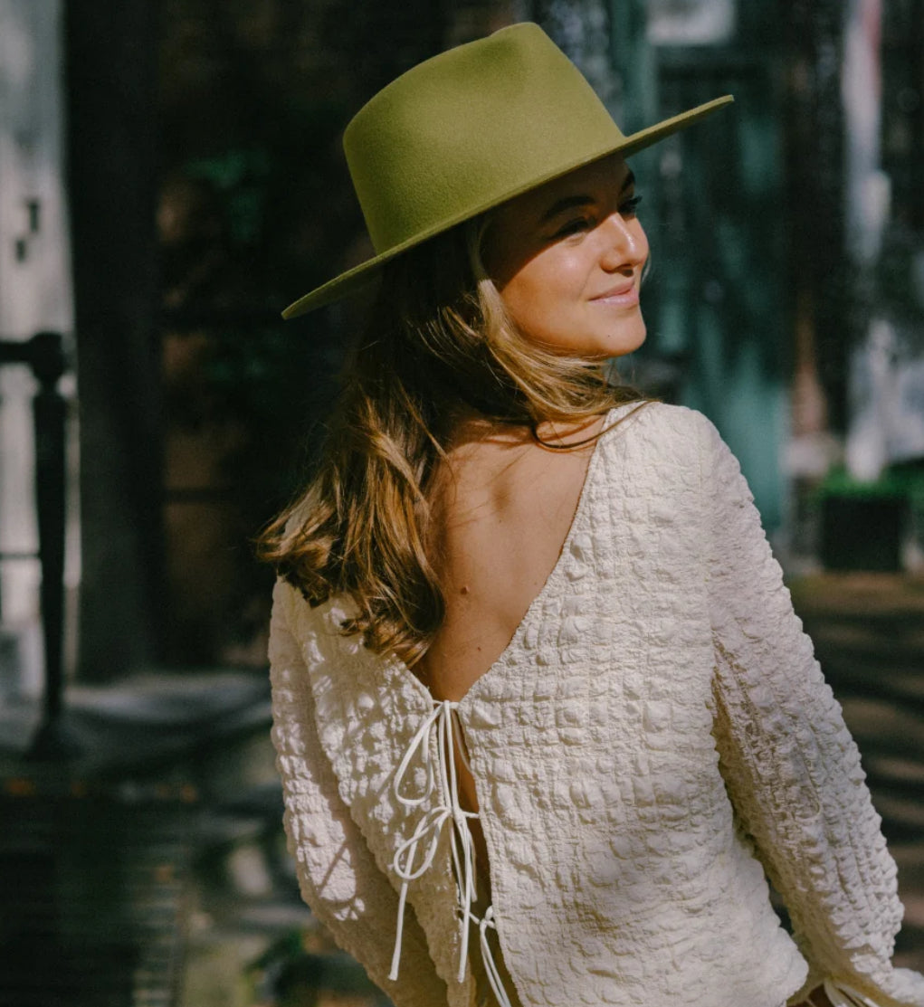 Bamboo Green Iconic Fedora – Pebble Home & Lifestyle