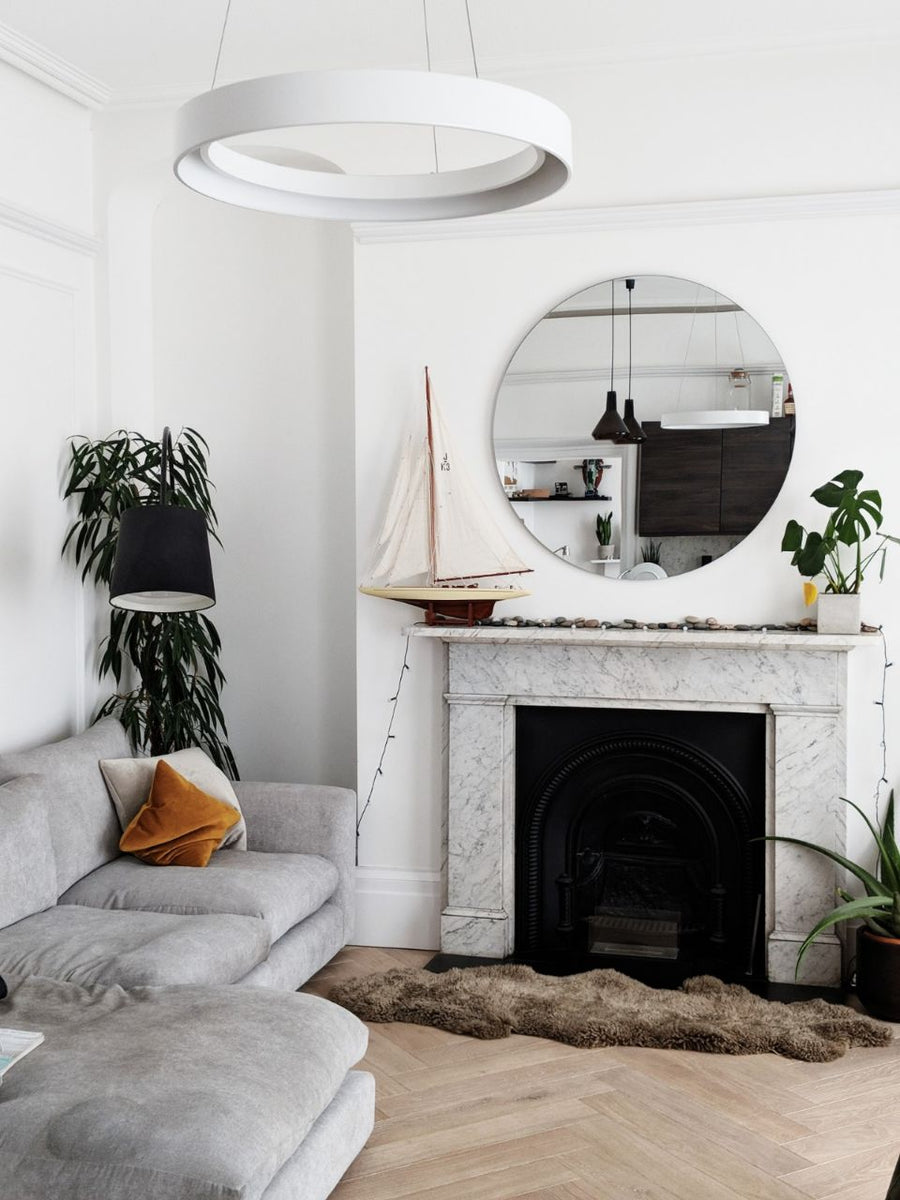 Rimless Round Mirror 110cm – Pebble Home & Lifestyle